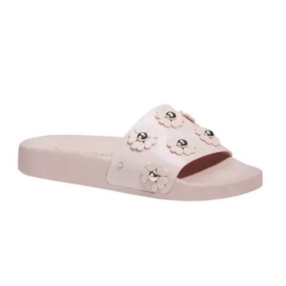 kate spade | Shoes | Kate Spade Spring Flower Slides Sandals Rose Smoke ...